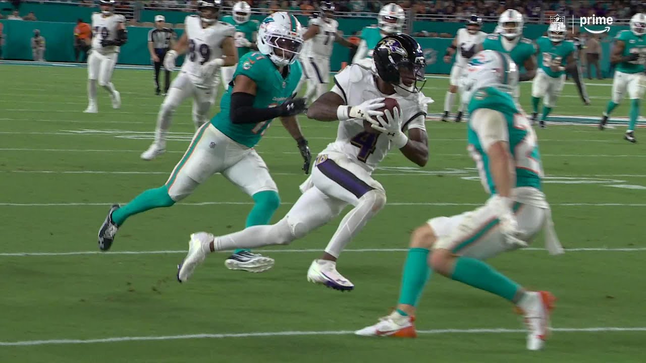 Zay 39 yards! Lamar dots up Flowers to perfection - YouTube