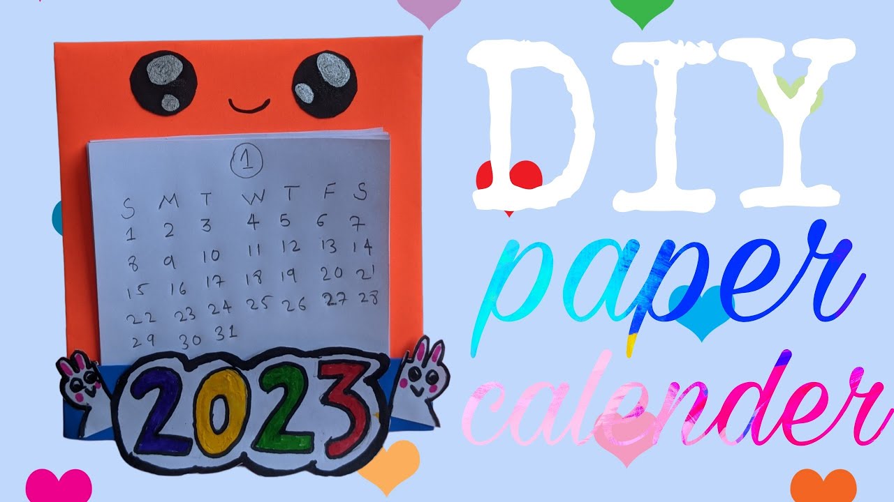 How to make a 2023 calender | paper calender | DIY handmade calendar ...