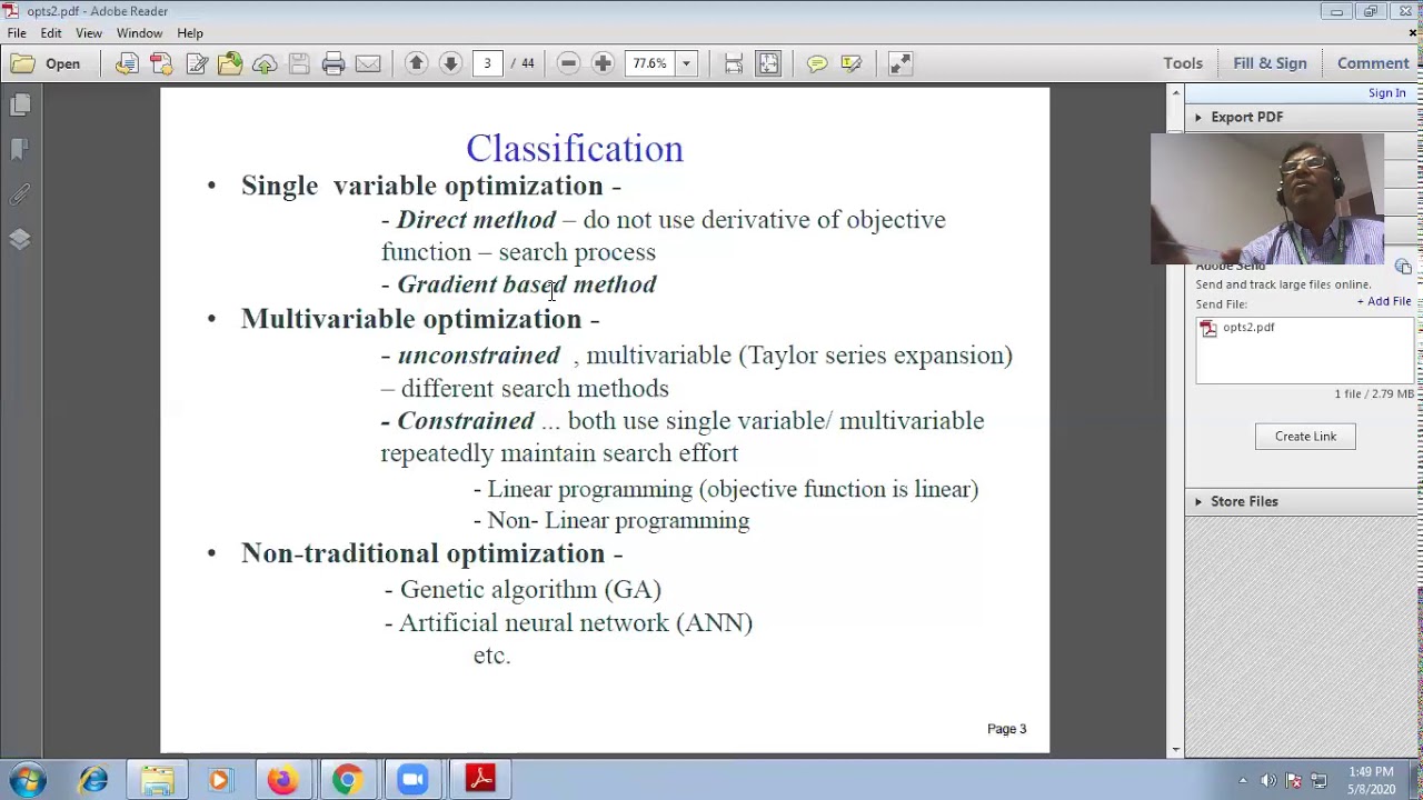 Jayoti Vidyapeeth- One variable Optimization problem B TECH VI 2 1 - YouTube