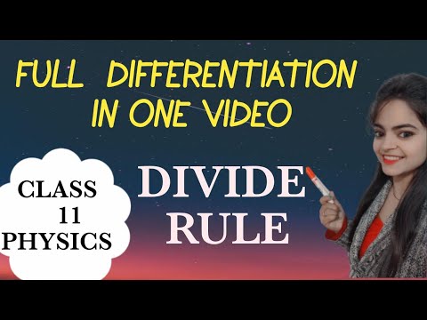DIVIDE RULE DIFFERENTIATION CLASS 11 PHYSICS #physics #class11 - YouTube