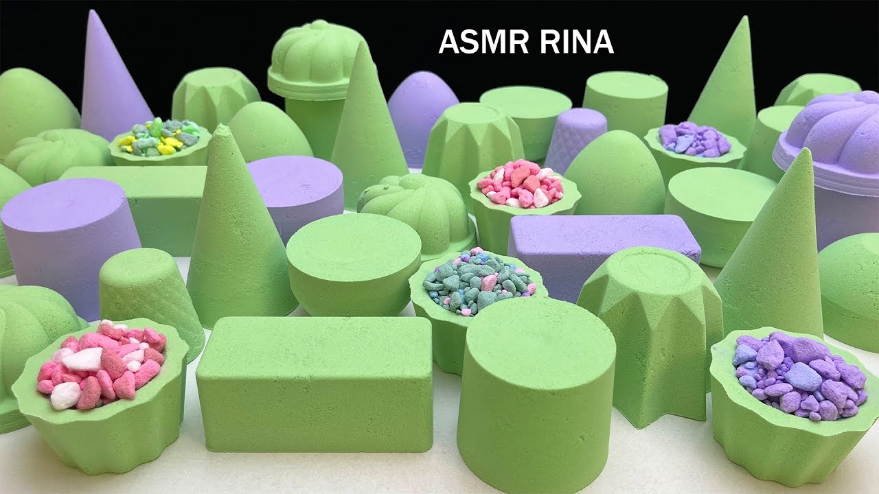 ASMR baking soda green spring - YouTube