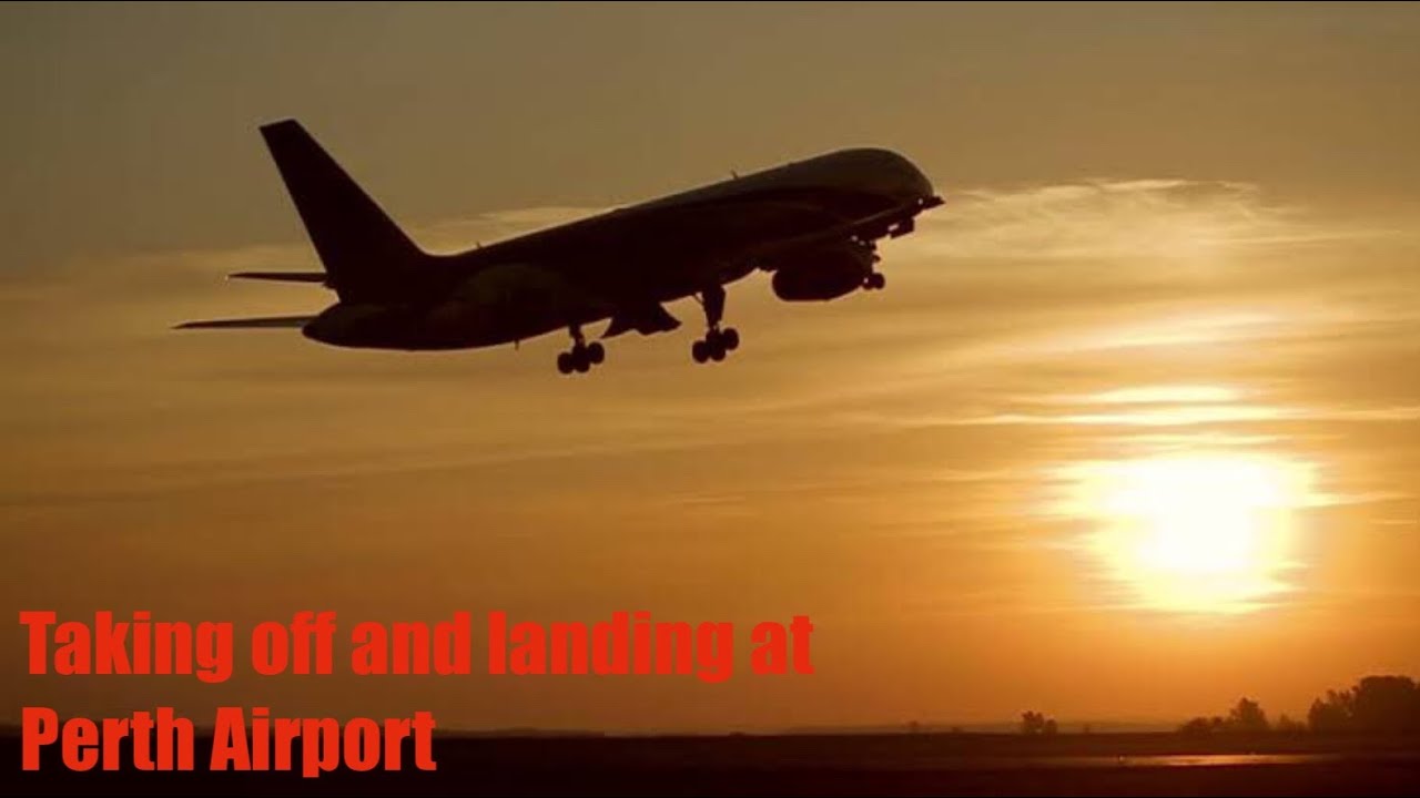 Planes taking off and landing at Perth Airport - YouTube