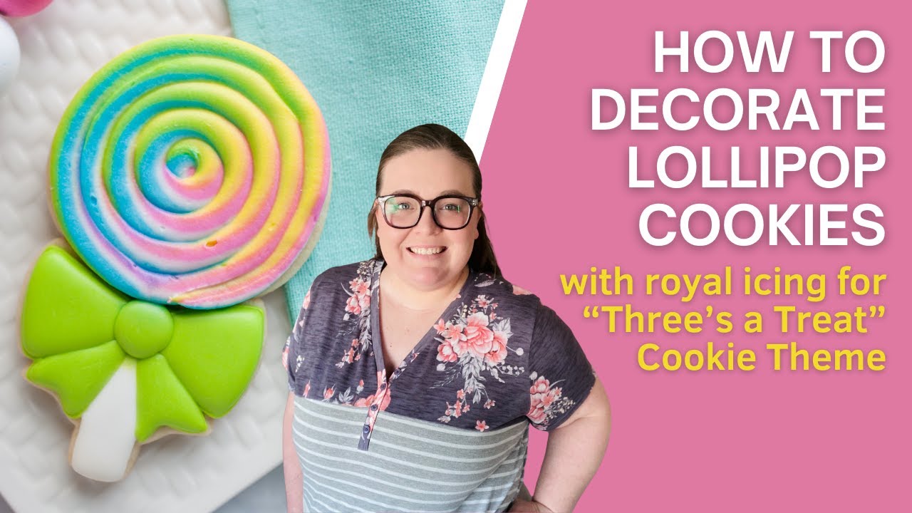 How to decorate lollipop cookies with royal icing for “Three’s a Treat ...