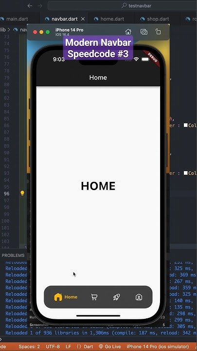Flutter Modern Navbar Speecode PART III #flutter #appdevelopment # ...
