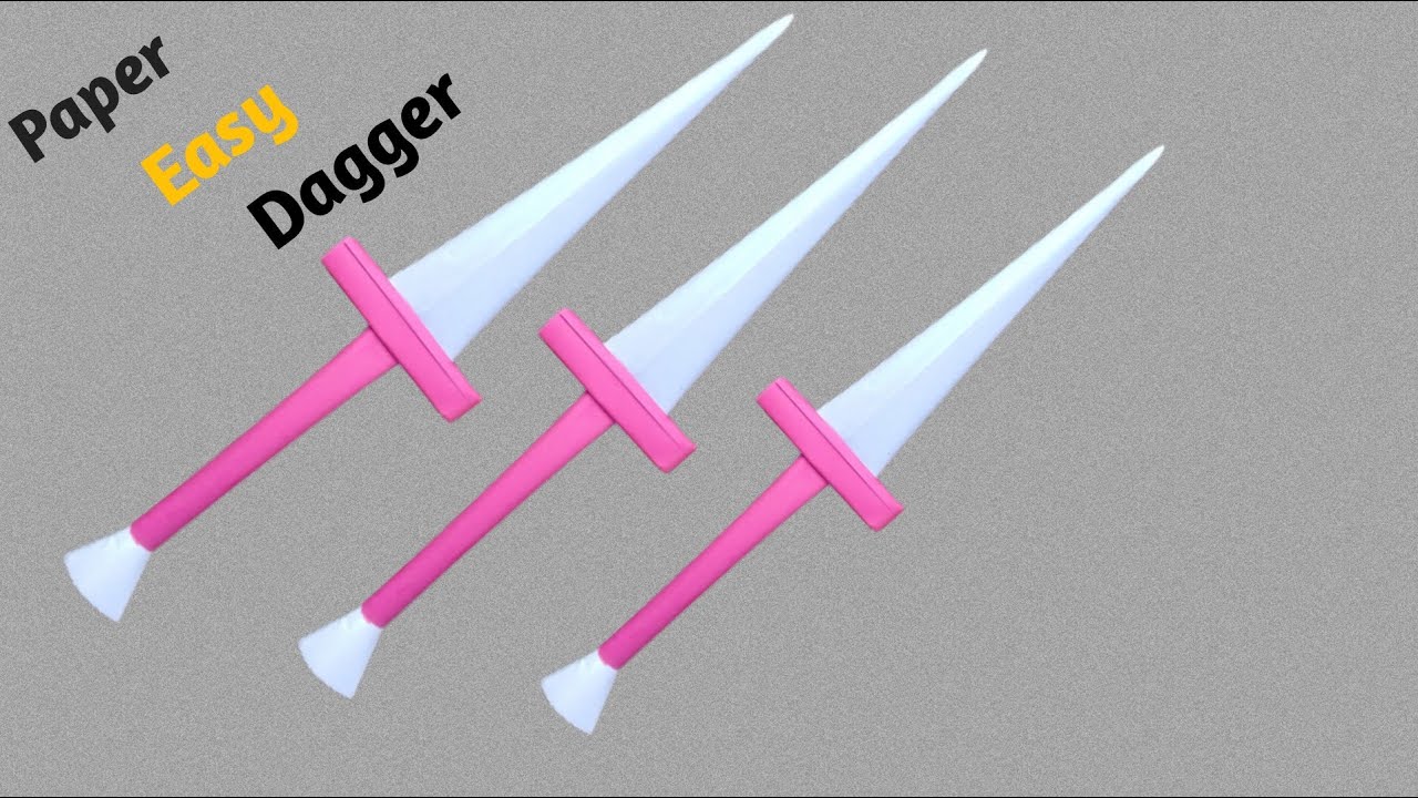 Origami Dagger Easy /Paper Knife /Origami knife /Origami Weapons Easy ...