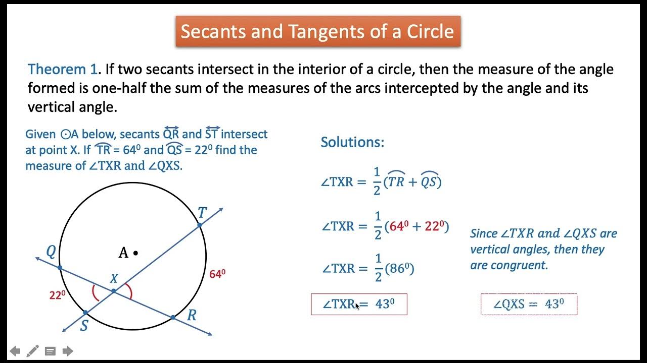 Secants and Tangents of Circle Part 1 - YouTube