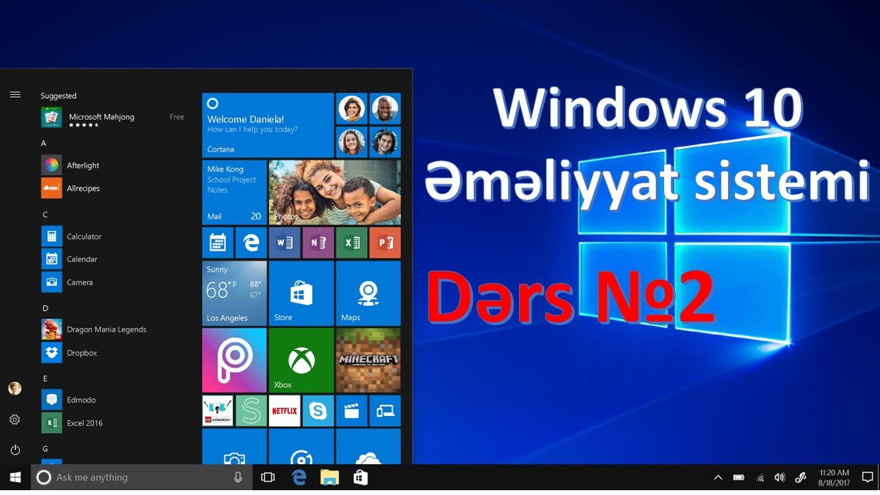 Windows Əməliyyat Sistemi 2-ci hissə(Magistr proqramı əsasında) - YouTube