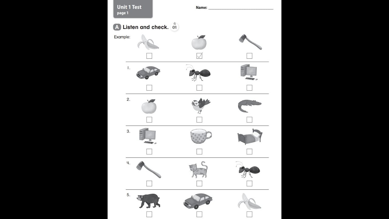 Oxford Phonics World Level 1 Test 1 - YouTube