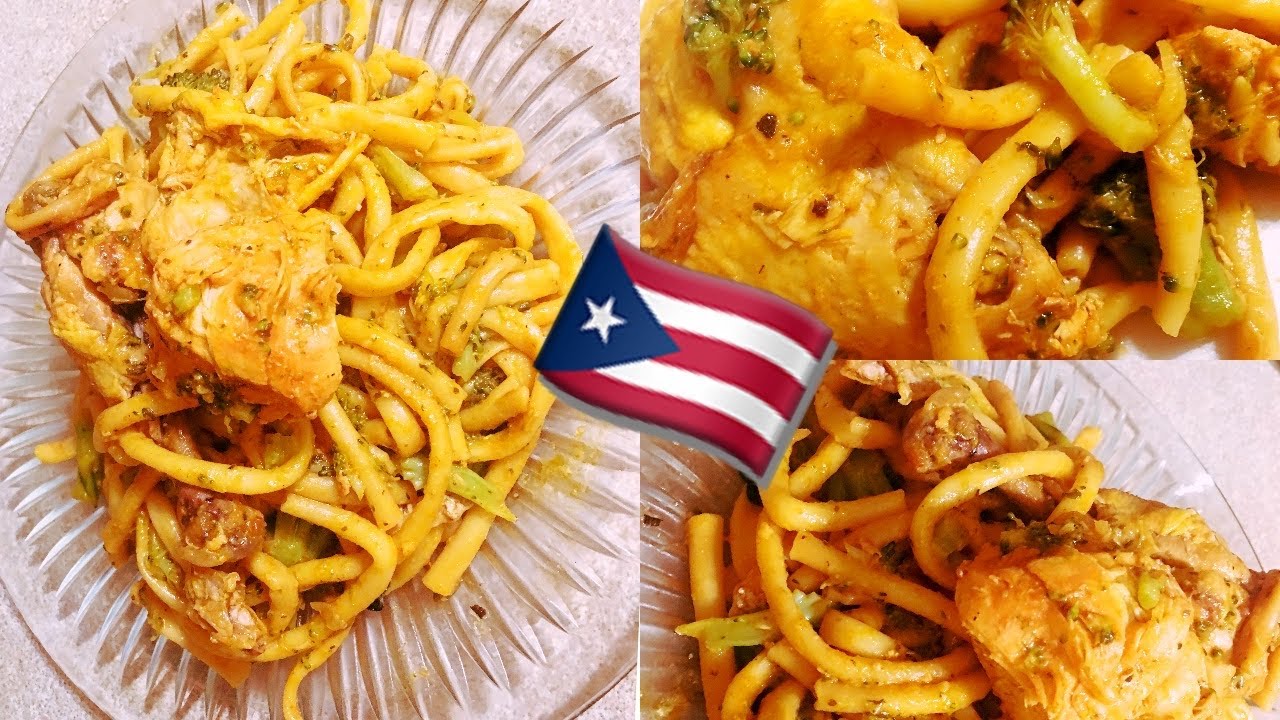 Boricua Style Spaghetti & Chicken| Espaguetis con Pollo| STEP BY STEP ...