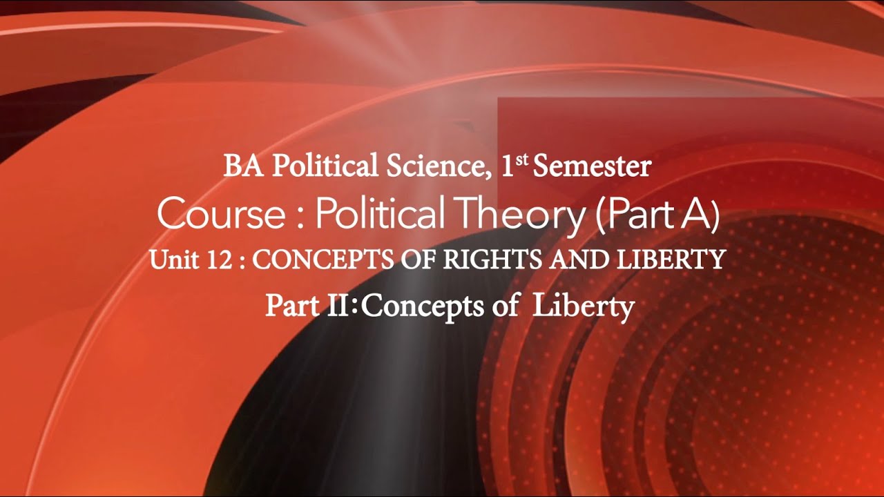 Course: Political Theory (Part-A). BA 1st Semester, Unit-12: Concepts ...