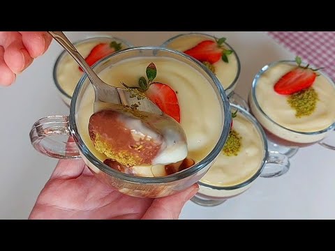 İFTARA BU TATLI OLAY OLUR 😋İFTARA EN KOLAY TATLI İftara Pratik sütlü tatlı👌Dubai tatlısı tarifi