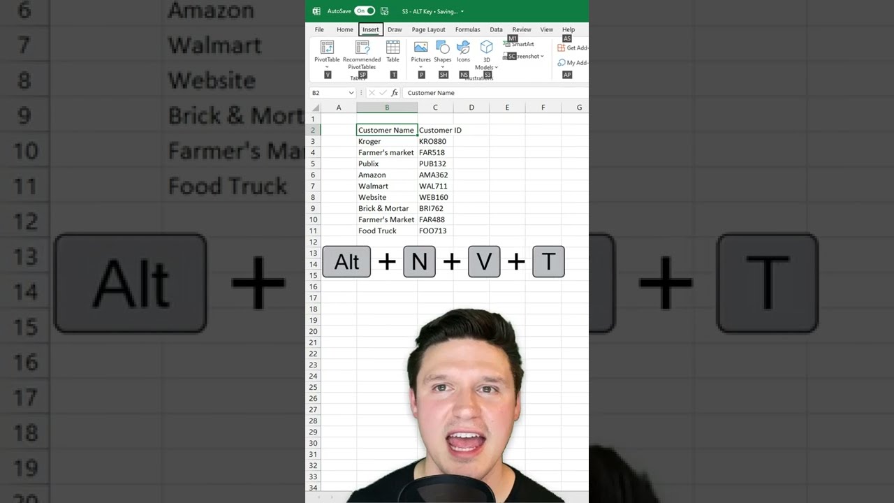 Top 5 Alt Shortcut Keys In Excel - YouTube