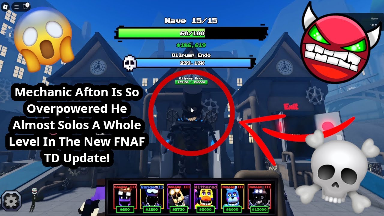 Mechanic Afton Animatronic Showcase! Destroying Oilpump Endo In New ...