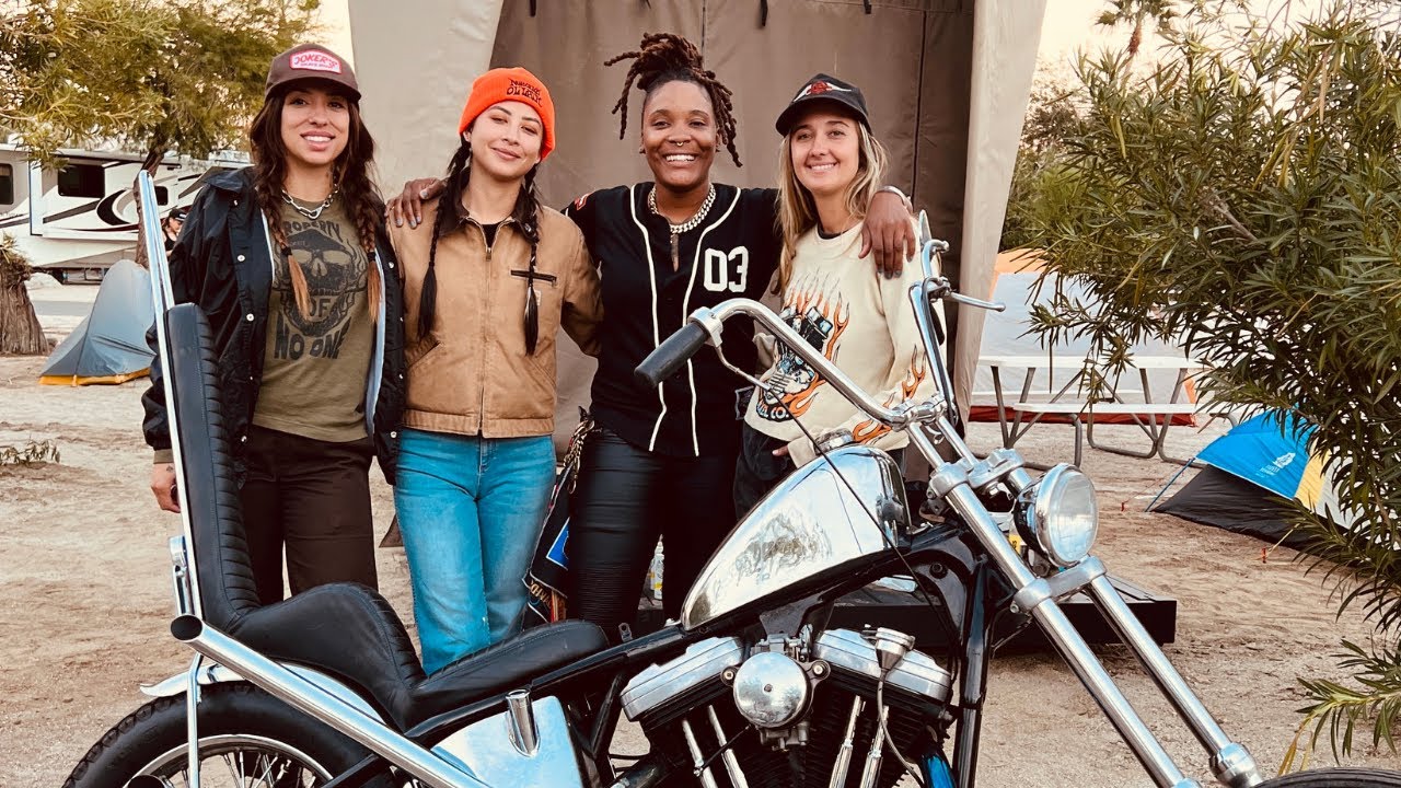 Motorcycle Girls Go Camping In A California Desert 🏍💨 Babes Ride Out ...