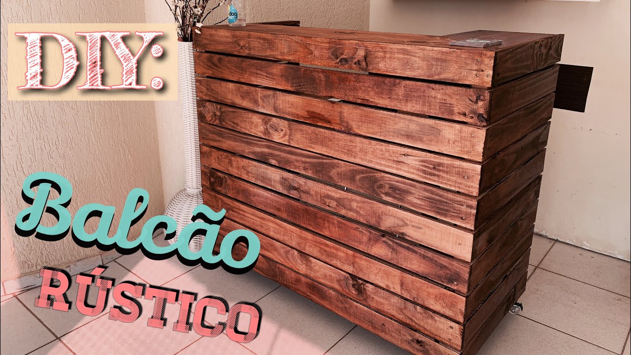 DIY: Balcão Rústico - Feito por nós. Como Fazer Balcão Rústico de Pinus ...