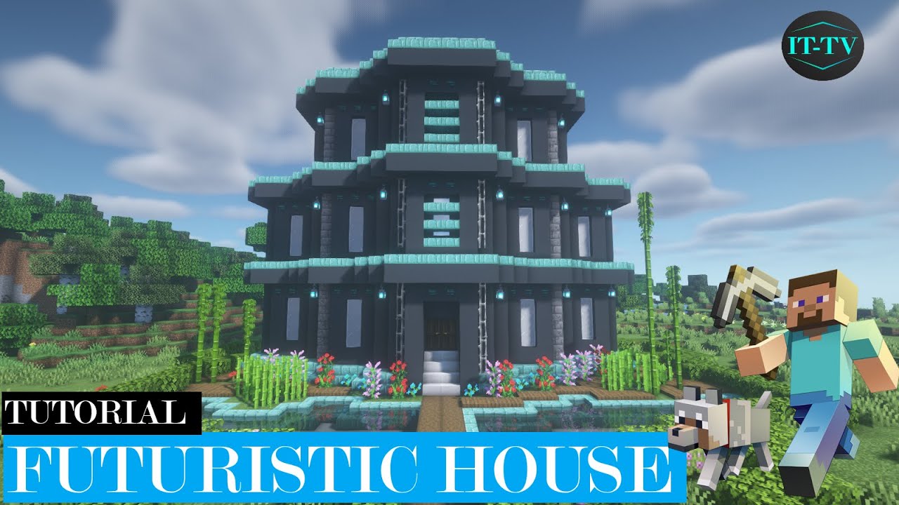Building a Futuristic House In Minecraft - Minecraft Futuristic House ...