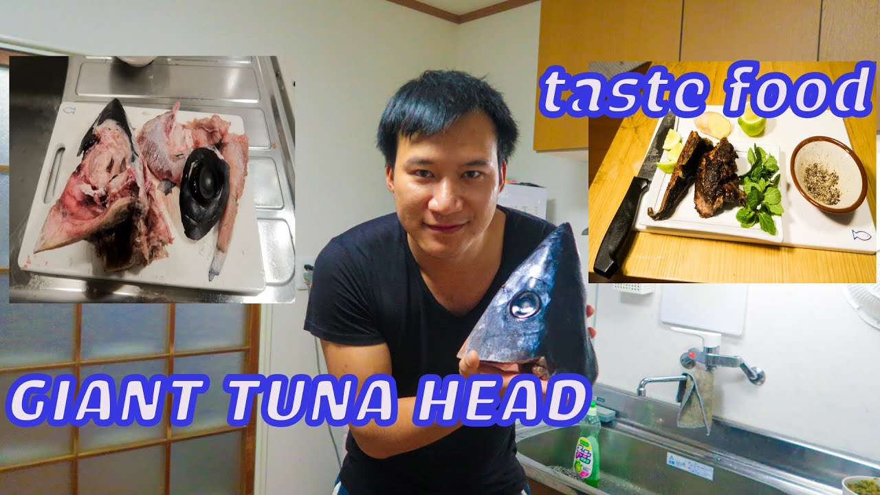 TASTE FOOD - HOW TO COOK GIANT BLUEFIN TUNA HEAD - Tsukiji Fish Market ...