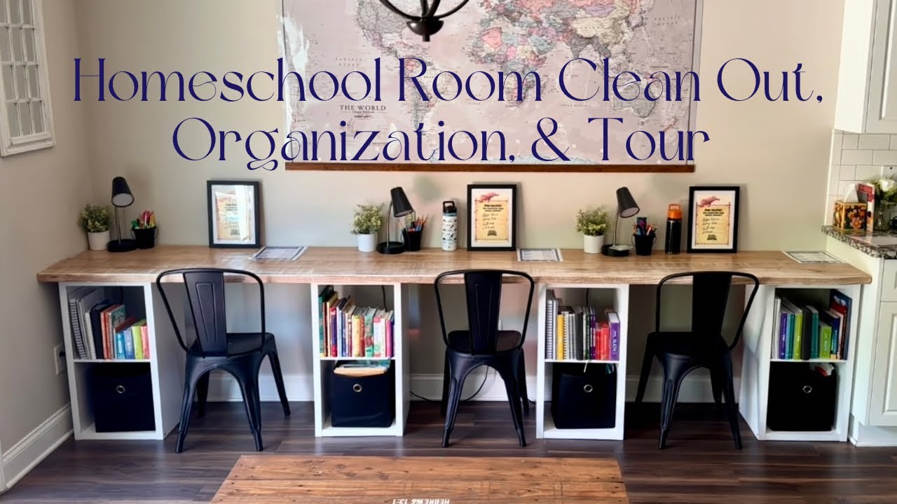 Homeschool Room Clean Out & Organization - YouTube