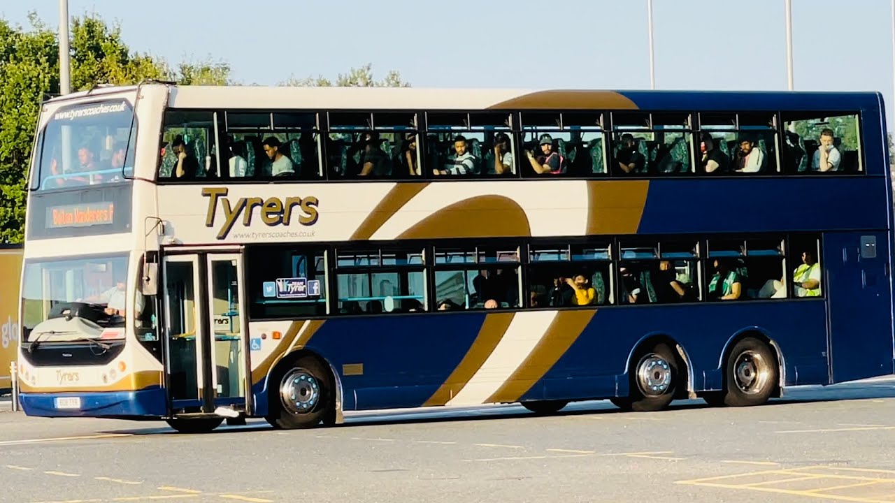 Tyrers Bus Leaving At Manchester Airport - YouTube