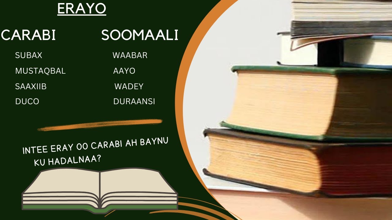 ERAYO AF CARABI AH OO AFSOOMAALI LOO ADEEGSADO | AF SOOMAALI BARAXTIRAN ...