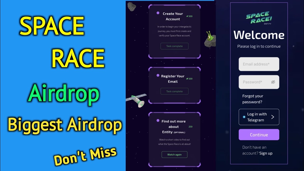 Space Race Entity Airdrop || Entity Space Race Testnet Airdrop || Space ...