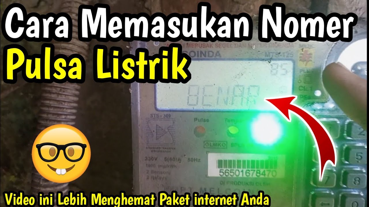 Cara Memasukan Token Atau Pulsa Listrik Ke Meteran PLN yang benar - YouTube