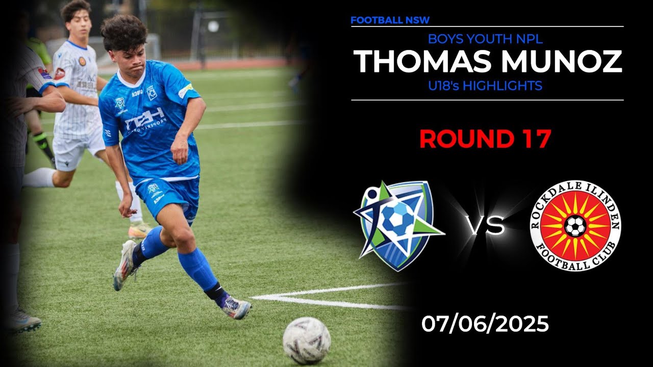 Thomas Munoz. Highlights Round 17. Hakoah FC vs Rockdale FC. U18 Football NSW NPL Youth 2025 ...