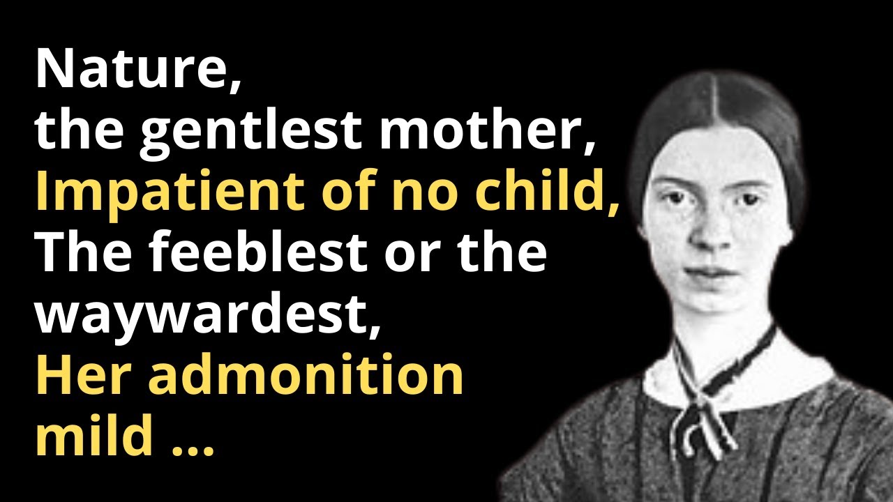 The Three Best Poems About Nature By Emily Dickinson - YouTube