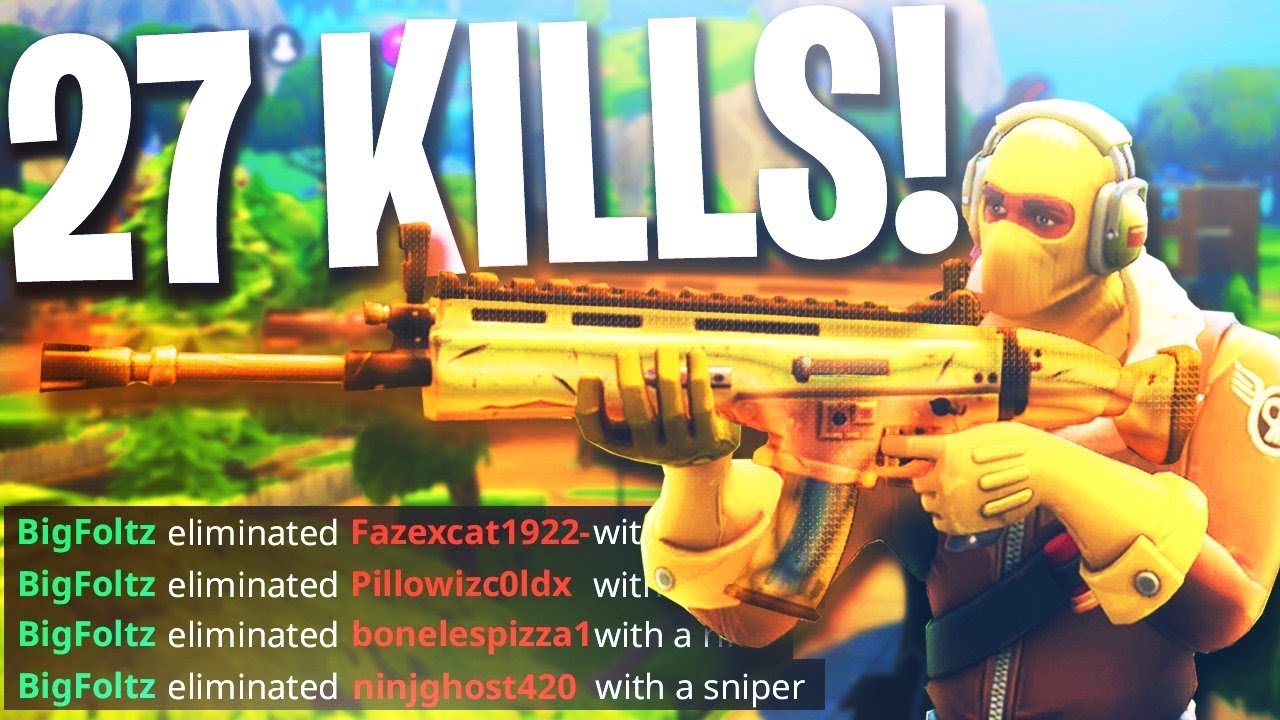 NEW PERSONAL RECORD 27 KILL WIN! (Fortnite Battle Royale) - YouTube