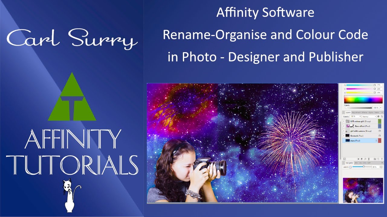 Affinity Software - Rename Organise and Colour Code - YouTube