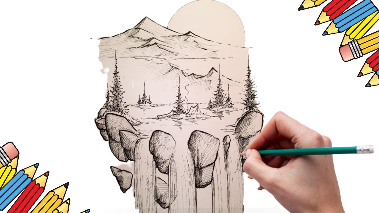 Drawing Landscapes in a Simple and Approachable Manner - YouTube