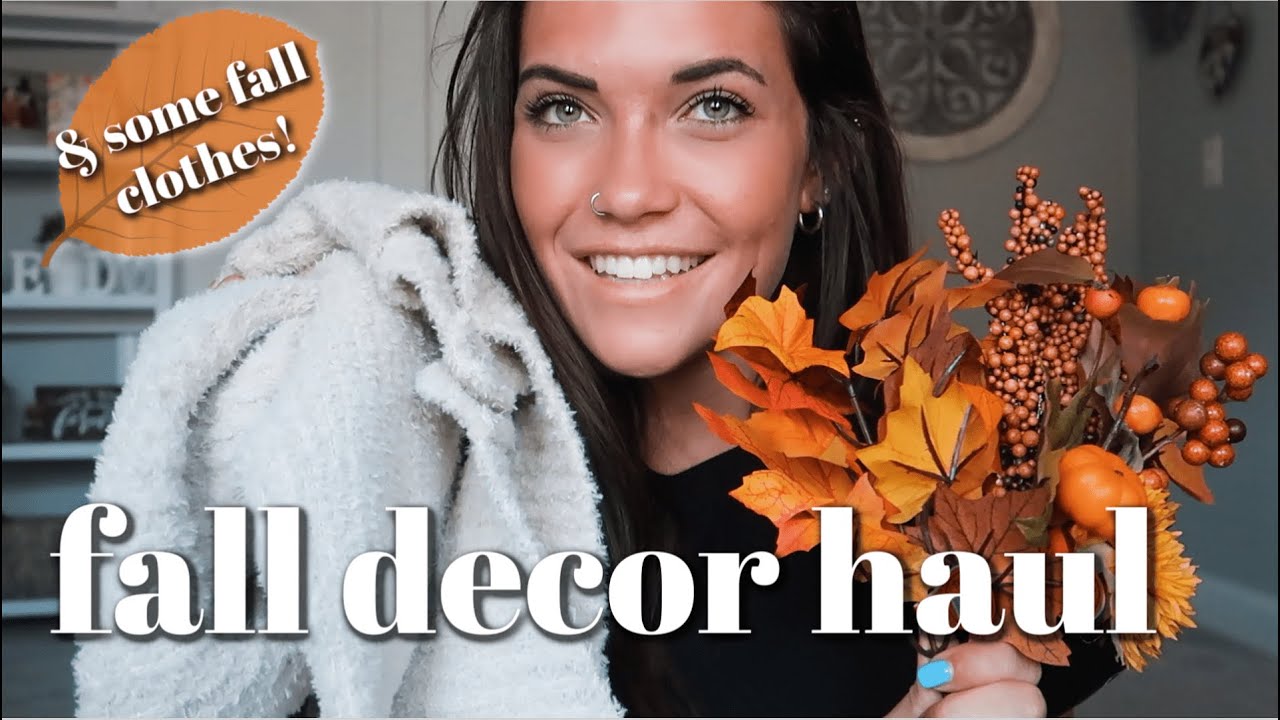 HUGE FALL DECOR + CLOTHING HAUL - YouTube