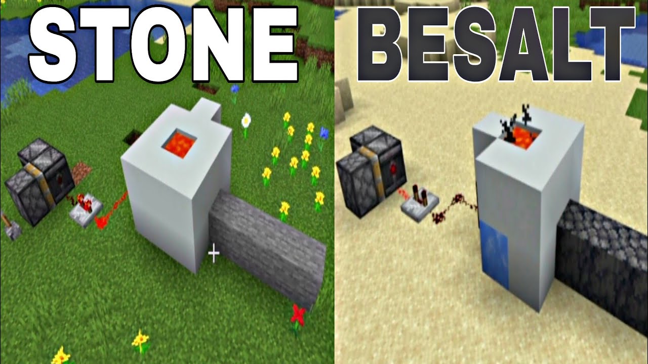 Minecraft 1.19 : Simple Stone & Besalt Farm || Easy Tutorial Bedrock ...