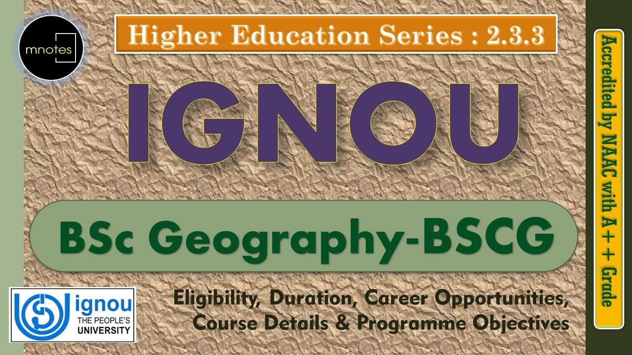 B Sc Geography |IGNOU in Malayalam| IGNOU BSCG - YouTube