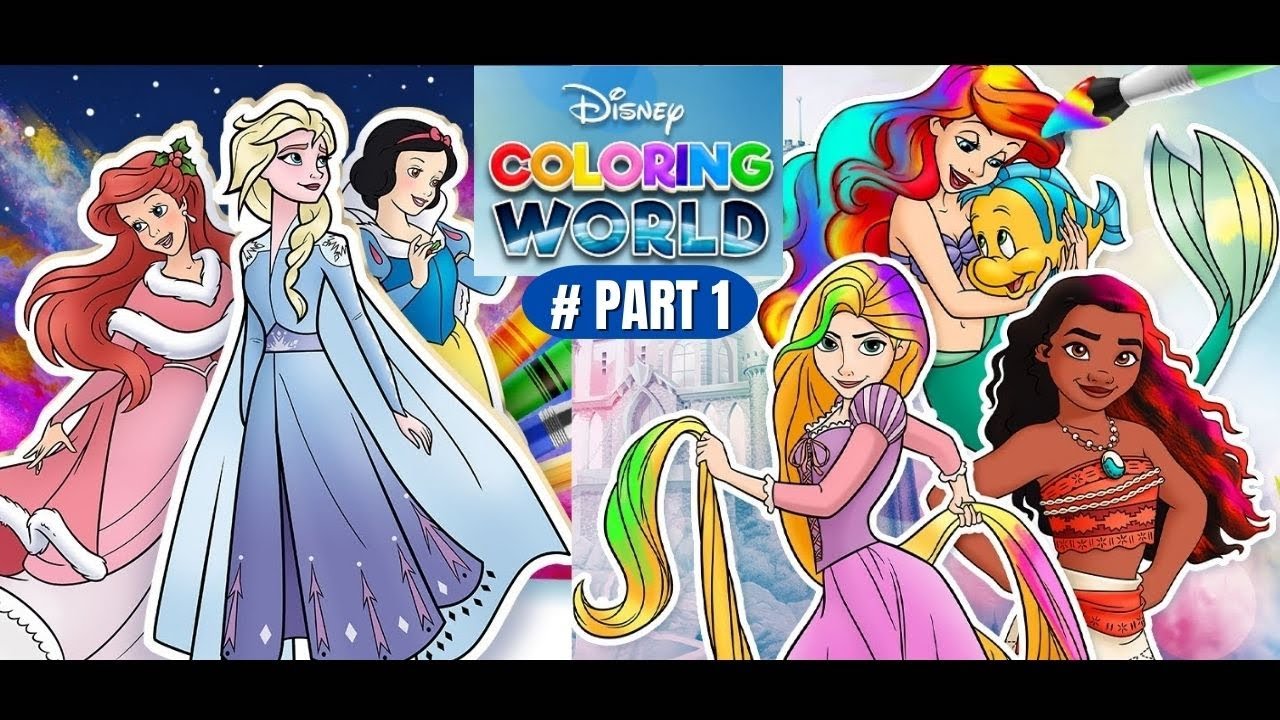 Disney Coloring World Part 1 - YouTube