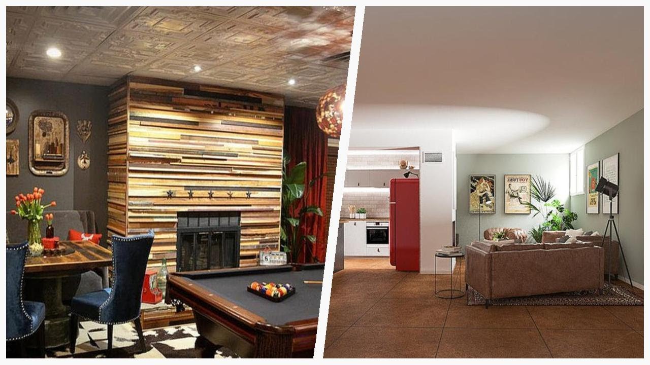 75 Eclectic Basement With Green Walls Design Ideas You'll Love ⭐️ - YouTube