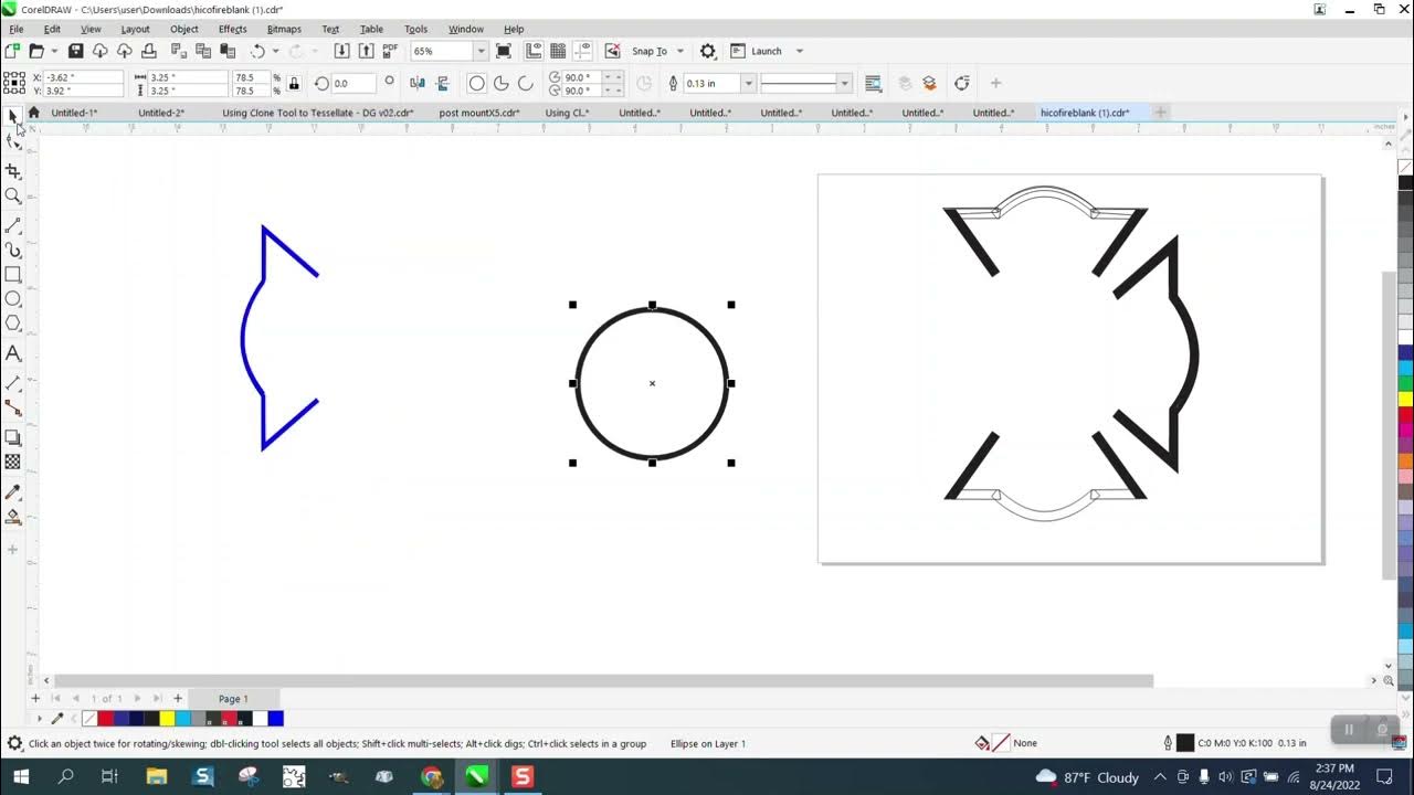 Corel Draw Tips And Tricks Convert The Outline To Object And Weld Part 2