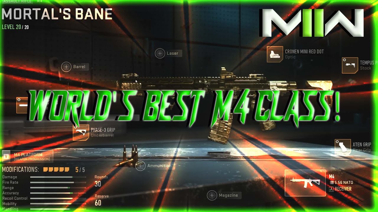 WORLD'S BEST M4 CLASS SETUP FOR CALL OF DUTY MW2 AND WARZONE 2.0! - YouTube