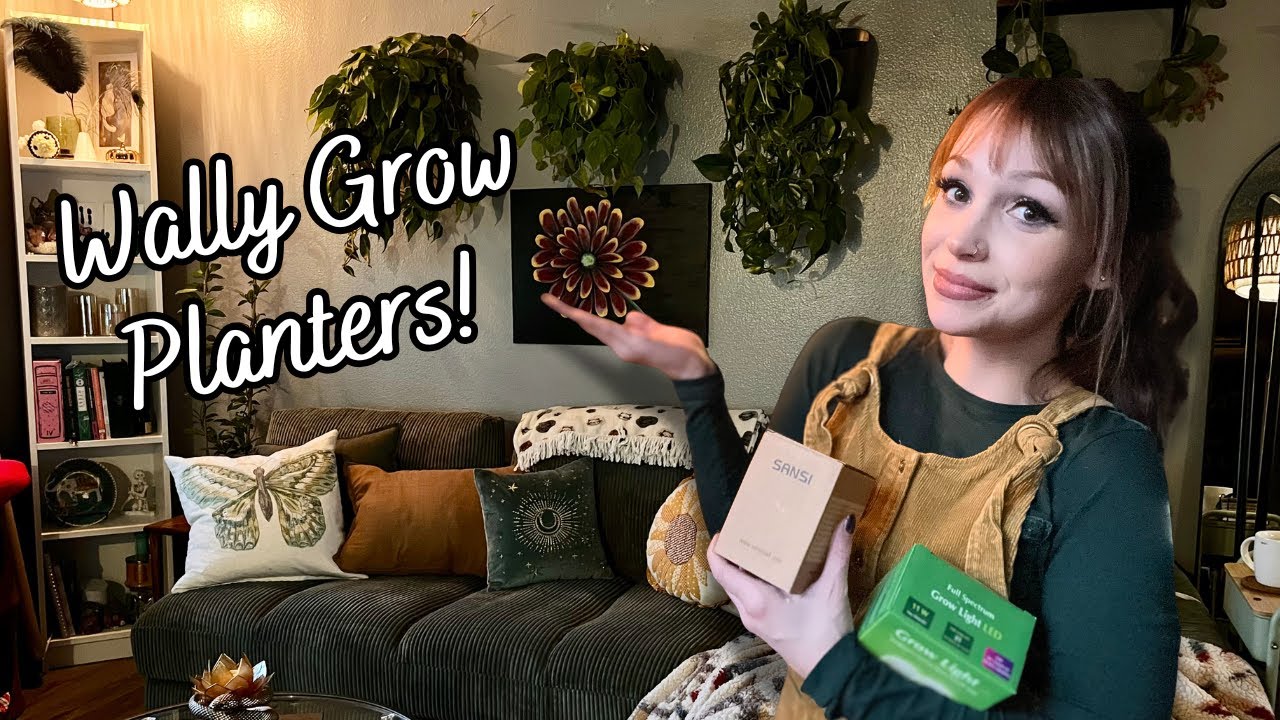 Plant Styling My Wally Grow Planters | Plant Light Setup - YouTube