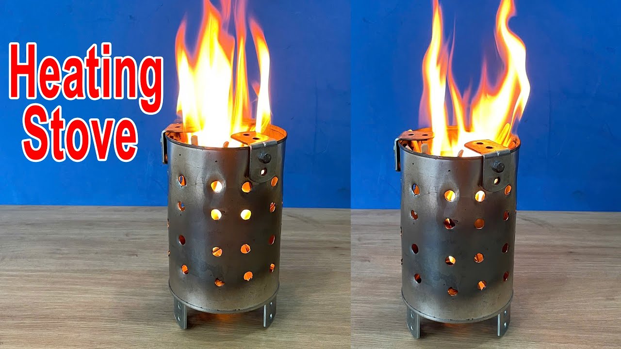 How to Make a 2 in 1 Mini Heating Stove. Free Energy to Heat Your Home ...