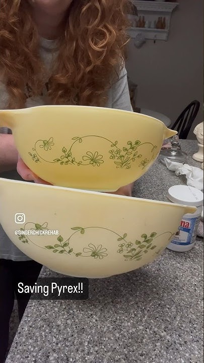 Simple way to salvage Pyrex #pyrex #secondhand #cleaning - YouTube