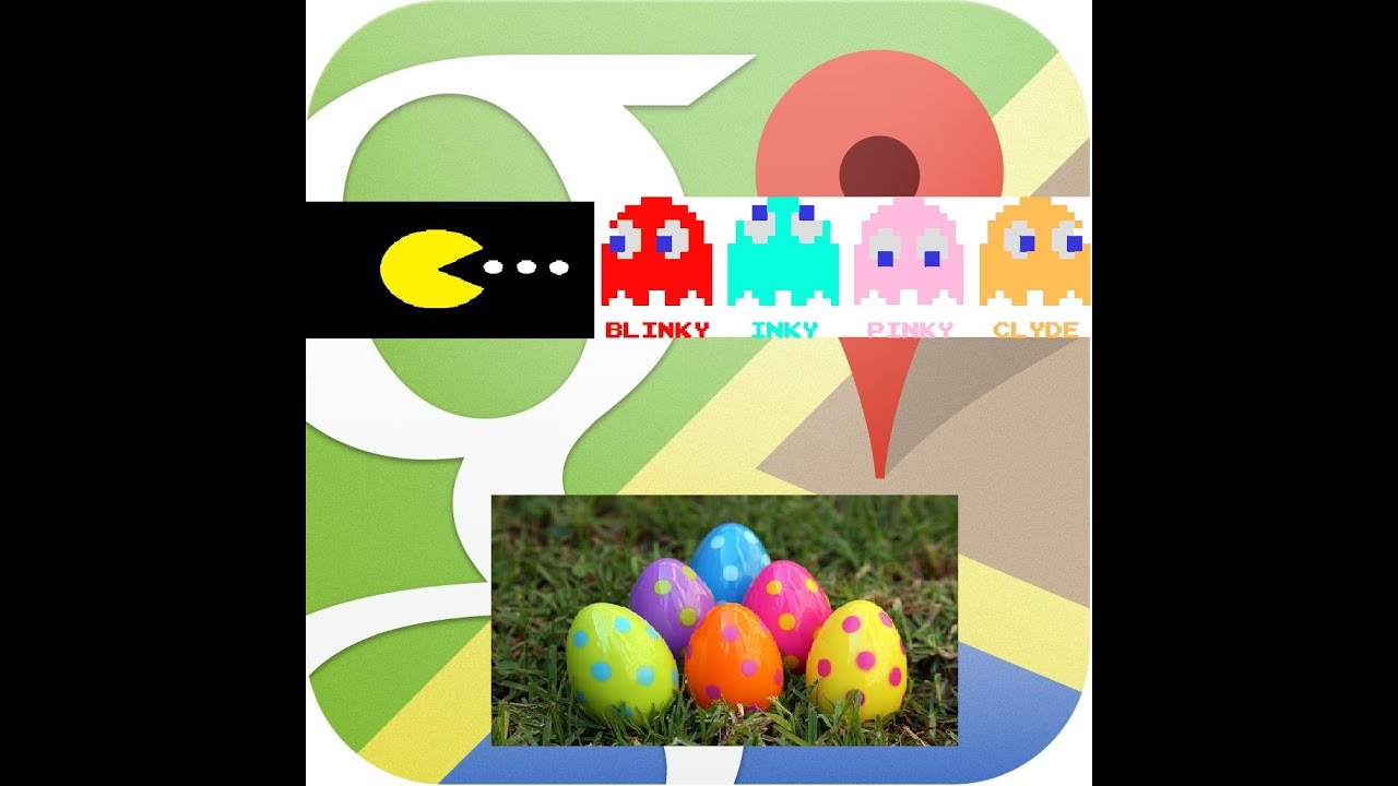 Google Maps Pacman Easter Egg 2015 - YouTube