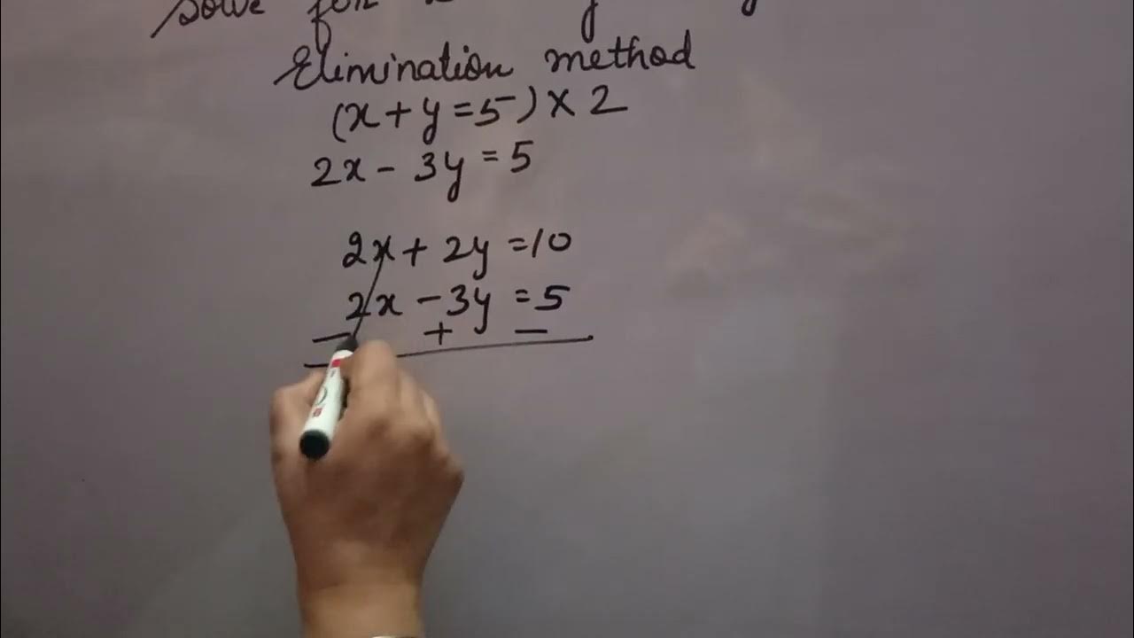 Solve For X And Y By Using Elimination Method X y 5 2x 3y 5 YouTube solve-for-x-and-y-by-using-elimination-method-x-y-5-2x-3y-5-youtube