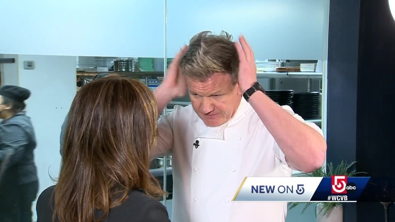 Gordon Ramsay on his new Boston restaurant, styling his hair - YouTube
