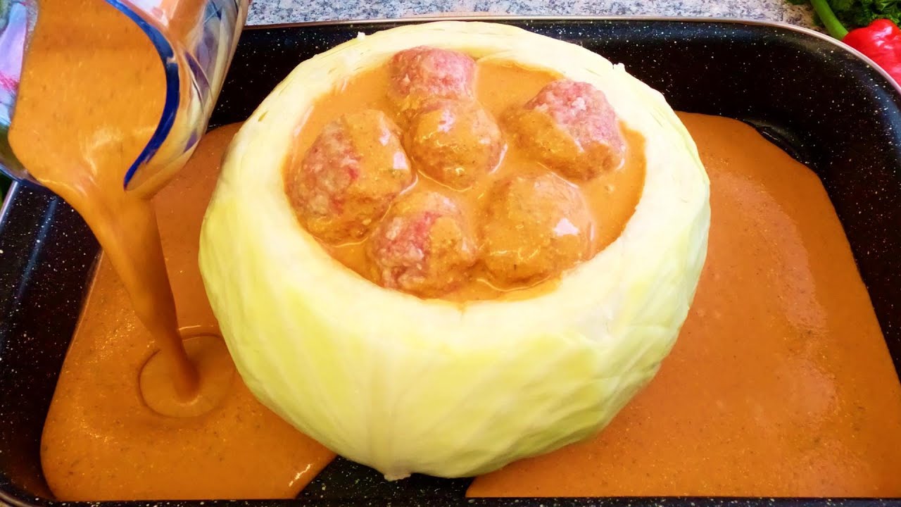 Incredibly tasty! A simple way to make cabbage with minced meat! - YouTube