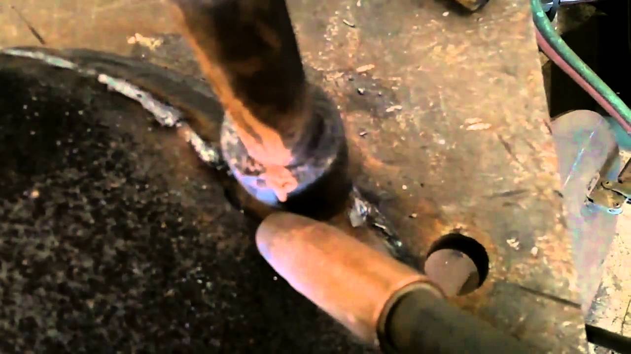 blacksmith repairs cast iron forge part 17 of 32 - YouTube