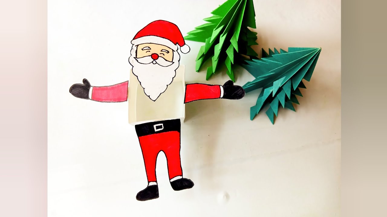 DIY Dancing Santa Made From Paper | Santa Claus with Paper | Easy ...