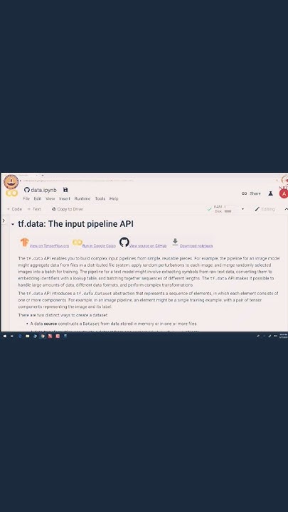 tf.data: The input pipeline API - YouTube