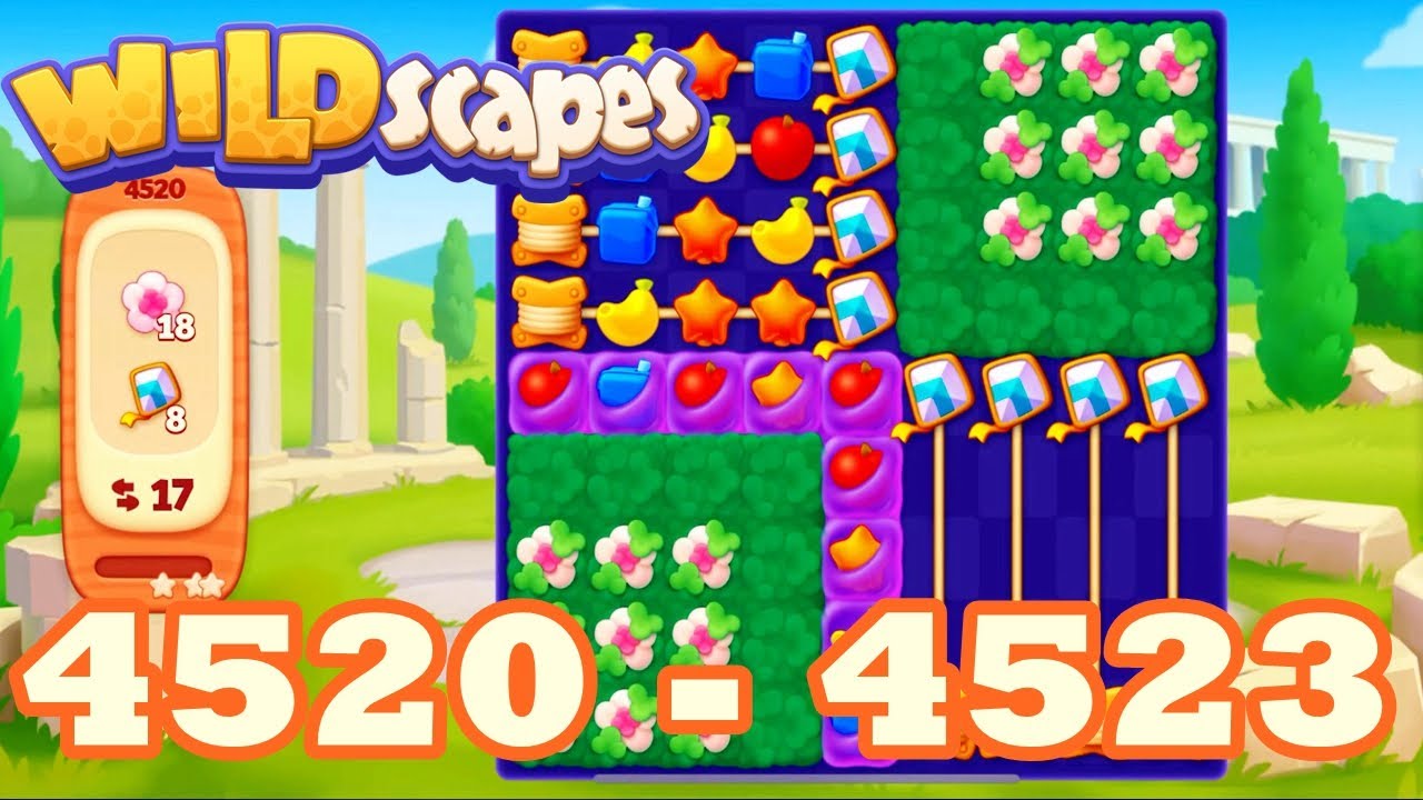 Wildscapes Level 4520 - 4523 HD Walkthrough 3 match puzzle | android | 4521 | 4522 | IOS - YouTube