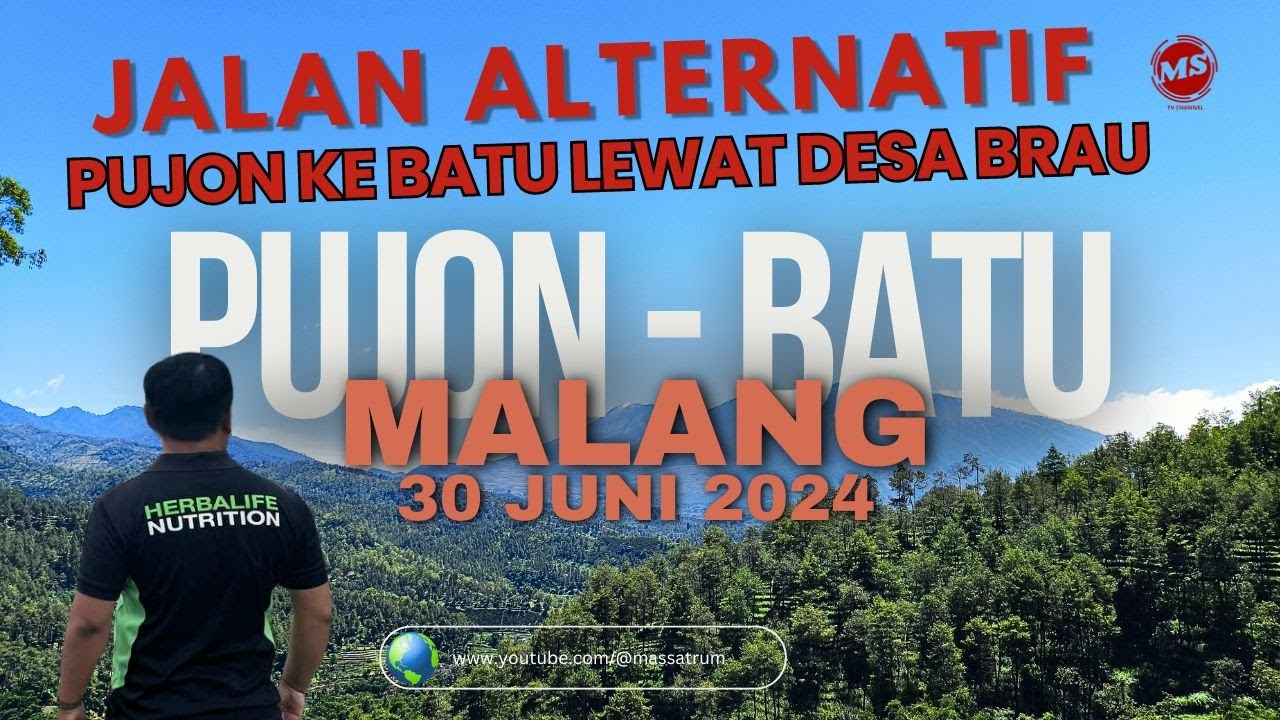 Jalan alternatif Pujon ke batu lewat desa Brau 30 Juni 2024 park 1 ...